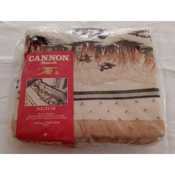 Canon | Bedding | New Vintage Cannon Blanket Solitude Lake Mallard Duck ...